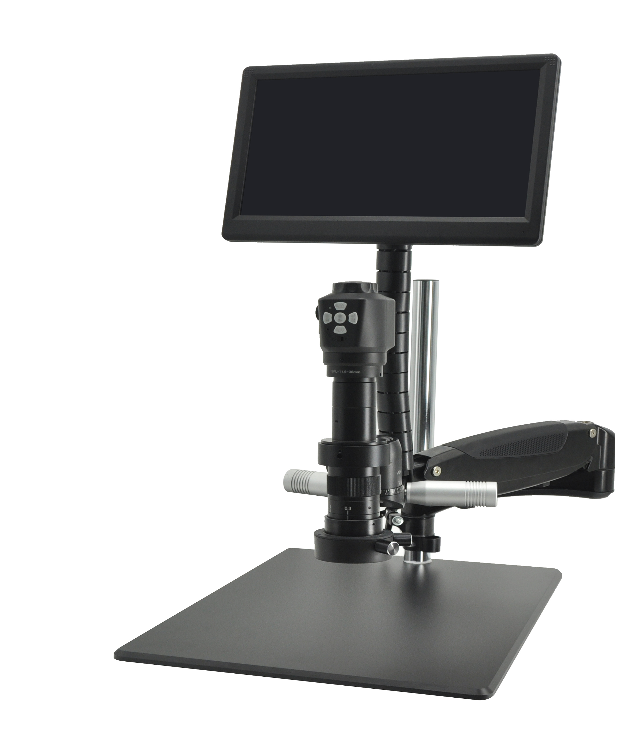 HC62 Industrial Continuous Zoom HDMI Microscope with Ring LED ...