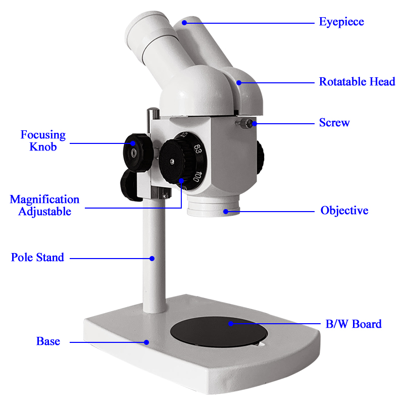 4X~100X Watch Repair Phone Binocular Stereo Microscope with 360 ...